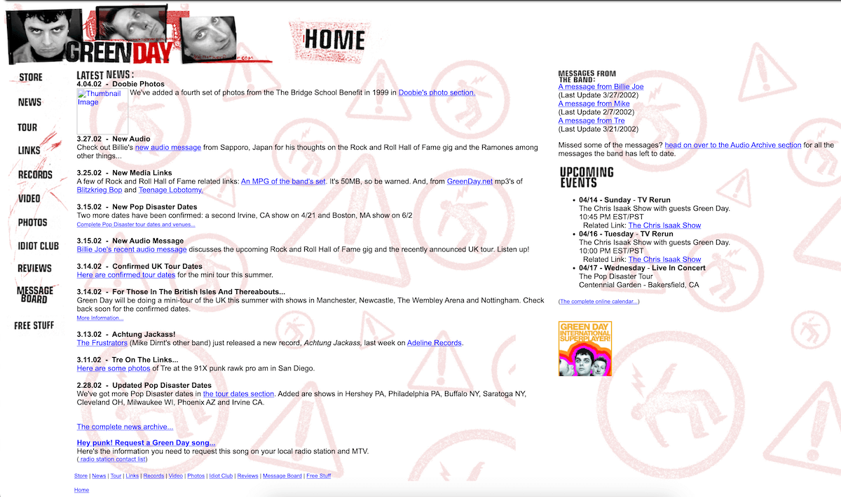 From fan site to official: The evolution of GreenDay.com | GreenDay.fm